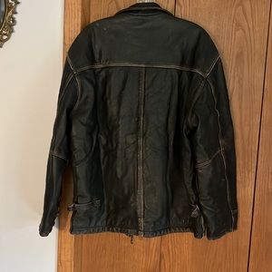 bomb boogie | Jackets & Coats | Vintage Bomb Boogie Sky Leather Biker ...